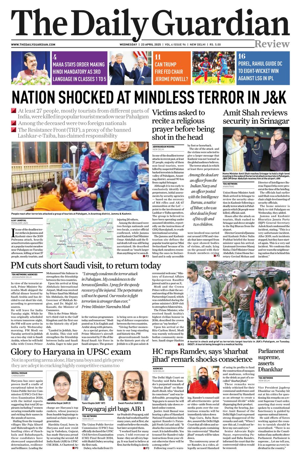 Get digital access to The Daily Guardian - April 23, 2025 issue ...