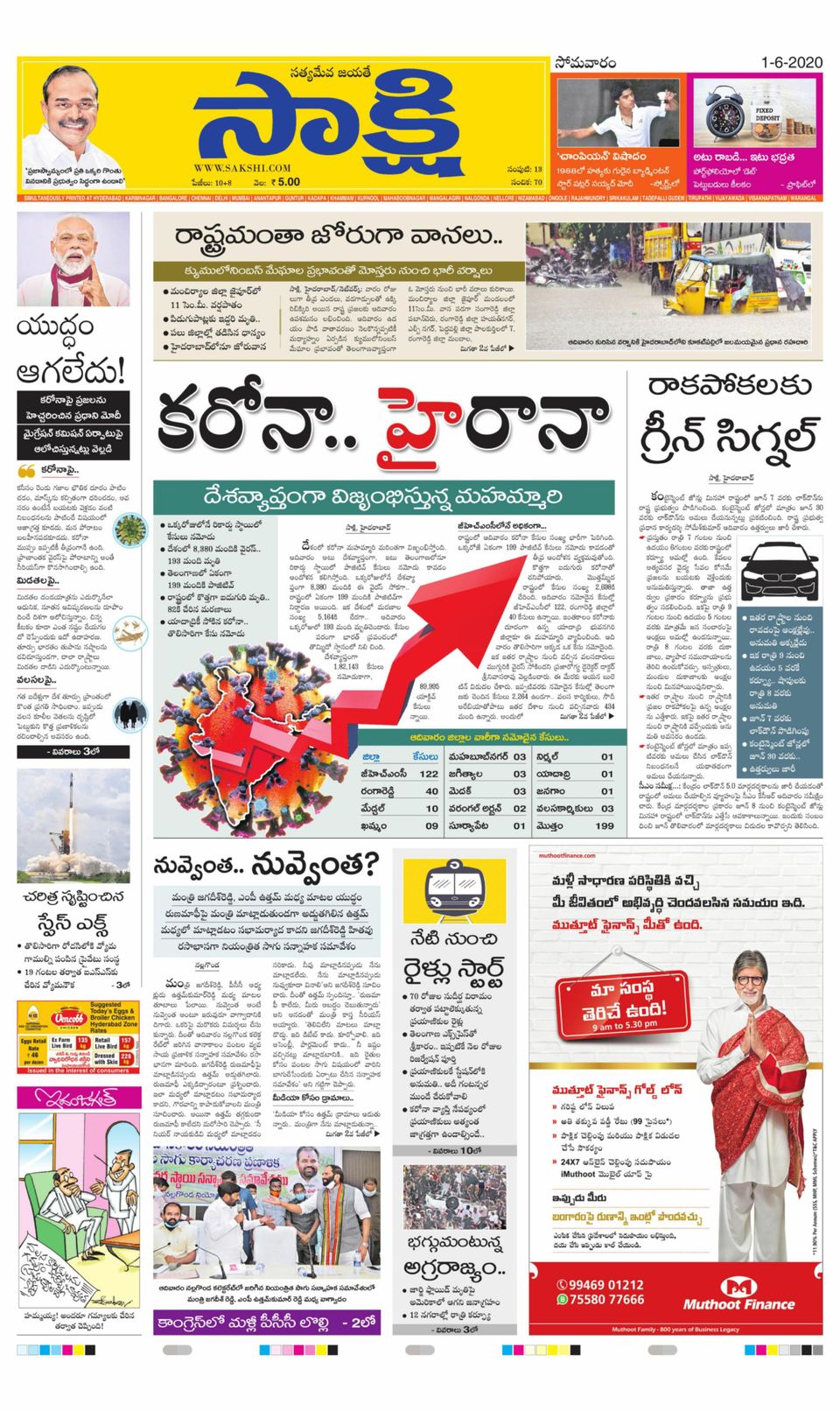 Sakshi Siddipet-June 1, 2020 Newspaper - Get your Digital Subscription