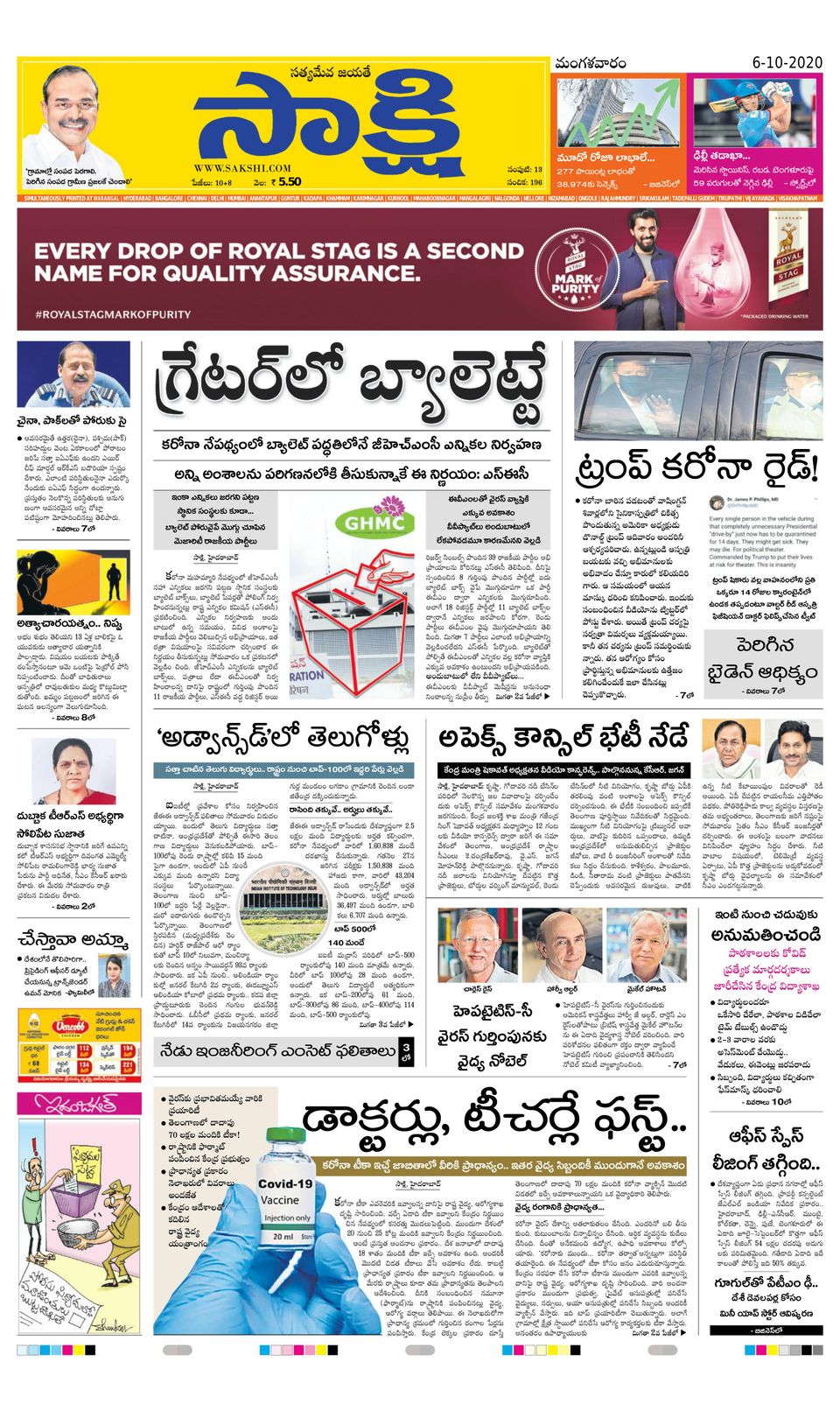 Sakshi Warangal Rural-October 6, 2020 Newspaper