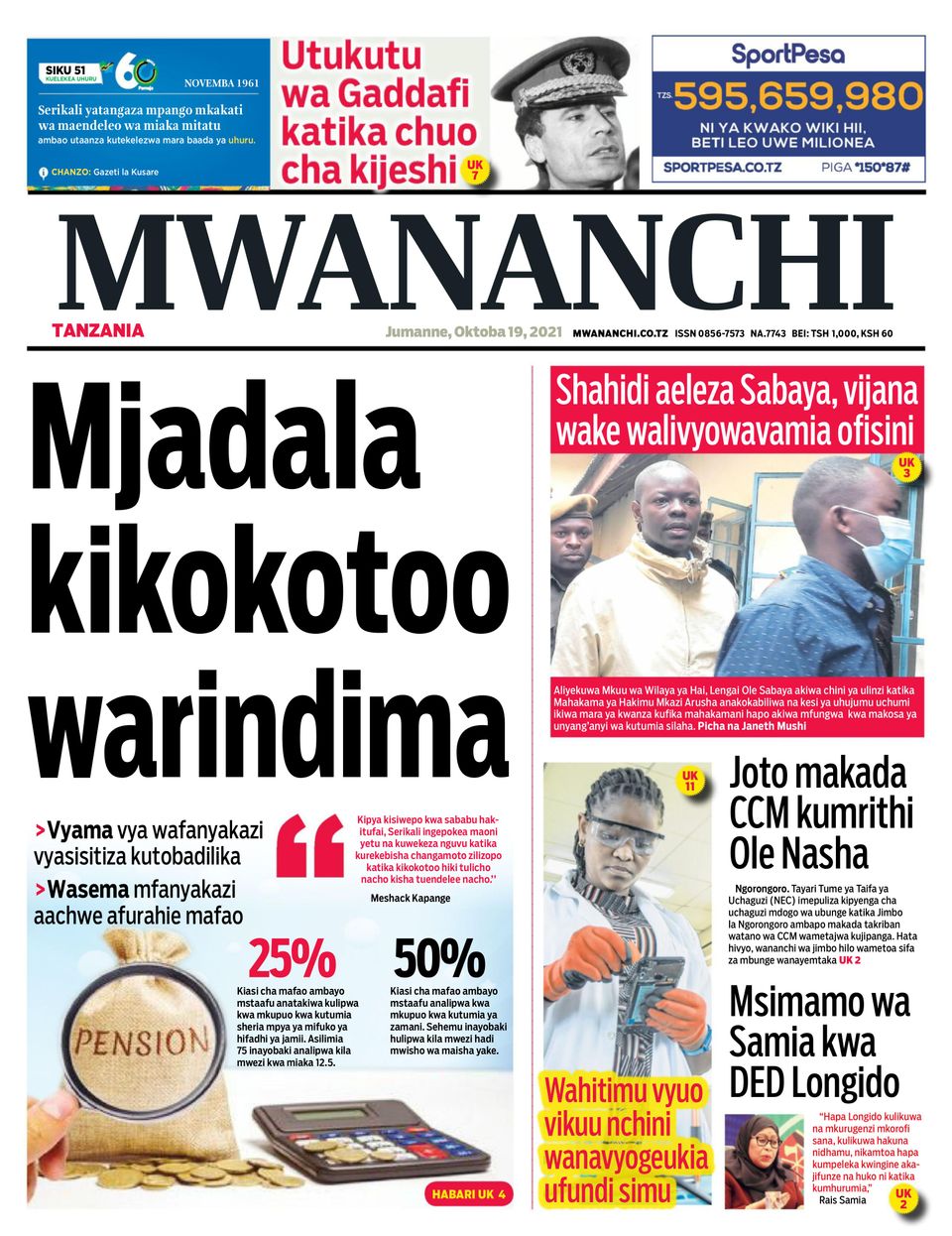 Get digital access to Mwananchi - October 19, 2021 issue | Magzter.com