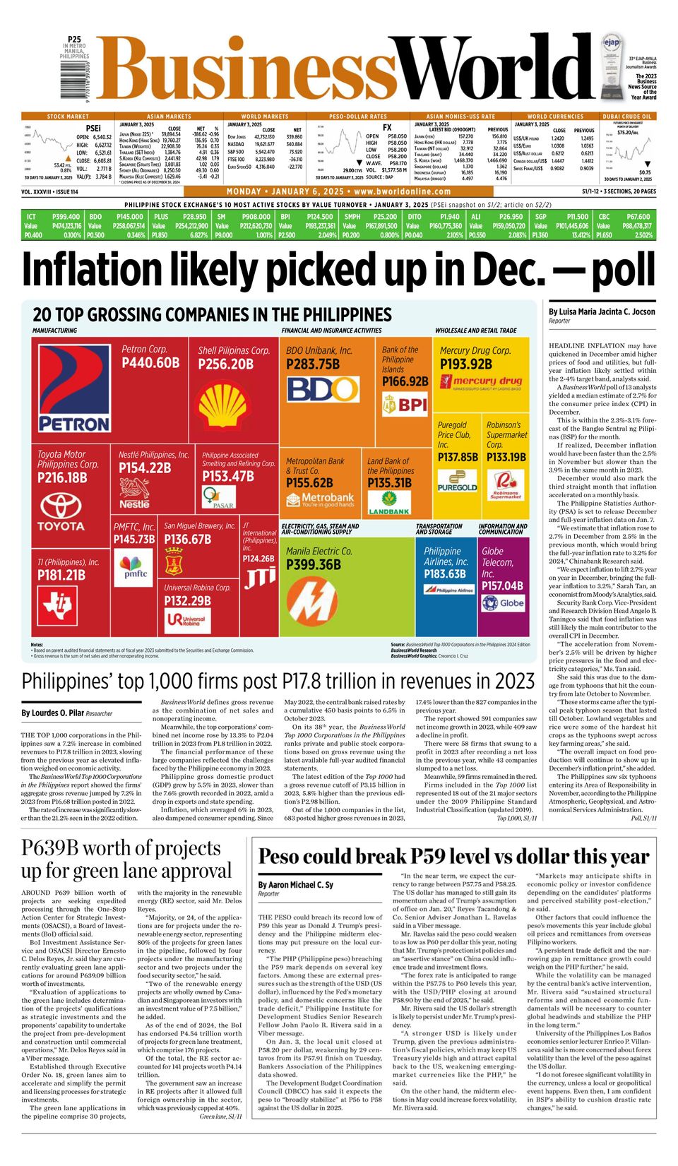Get digital access to Business World Philippines - January 06, 2025 issue | Magzter.com