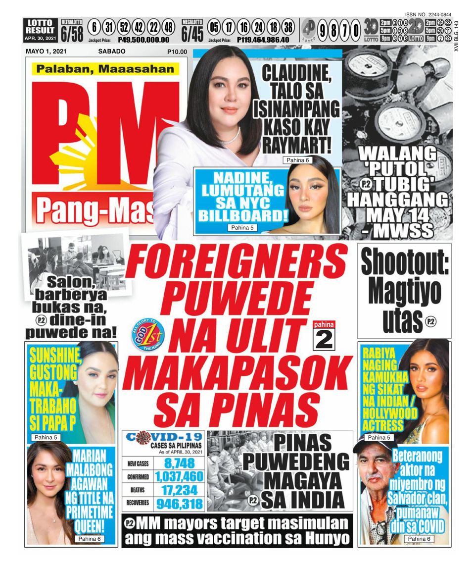 The Philippine Star-May 01, 2021 Newspaper - Get your Digital Subscription