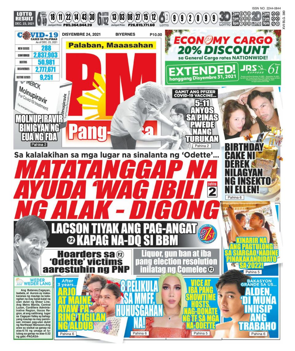 Get digital access to Pang Masa - December 24, 2021 issue | Magzter.com