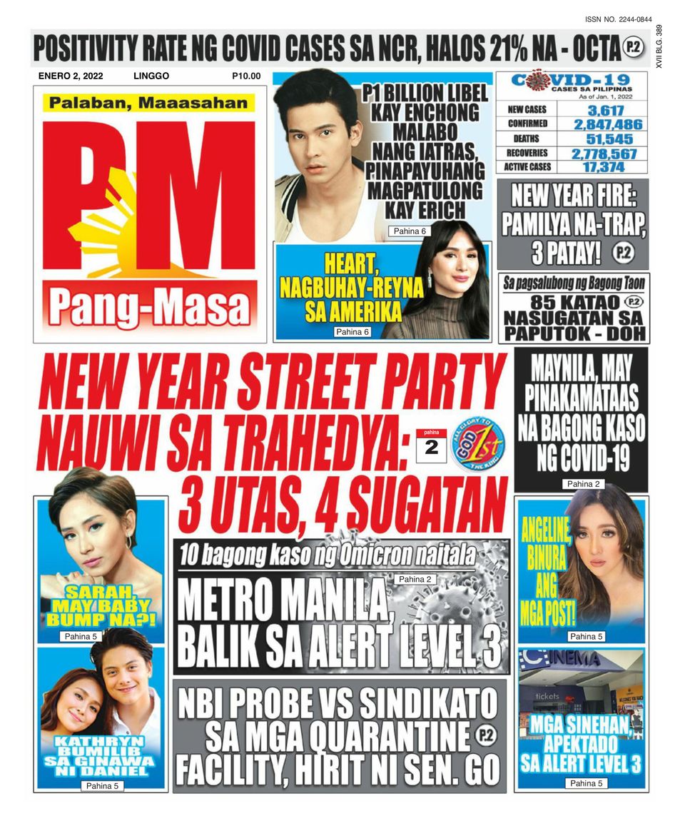 Get digital access to Pang Masa - January 02, 2022 issue | Magzter.com