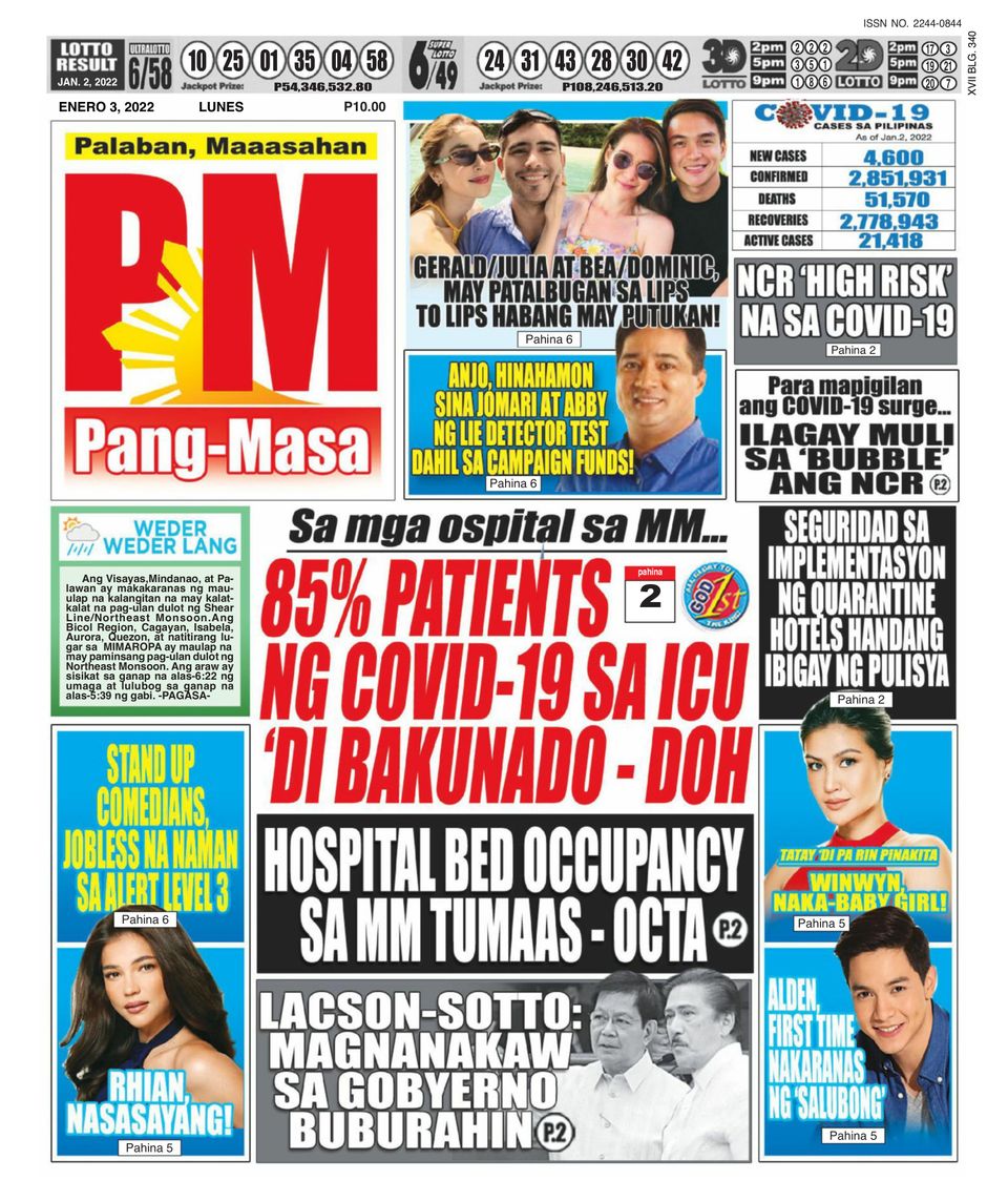 Get digital access to Pang Masa - January 03, 2022 issue | Magzter.com