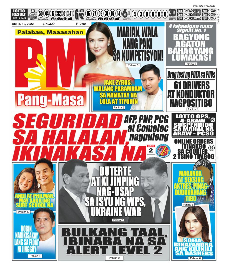 Get digital access to Pang Masa - April 10, 2022 issue | Magzter.com