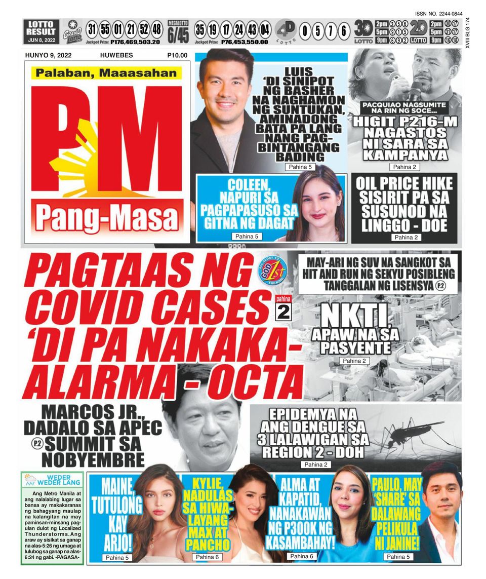 Pang Masa-June 09, 2022 Newspaper - Get your Digital Subscription