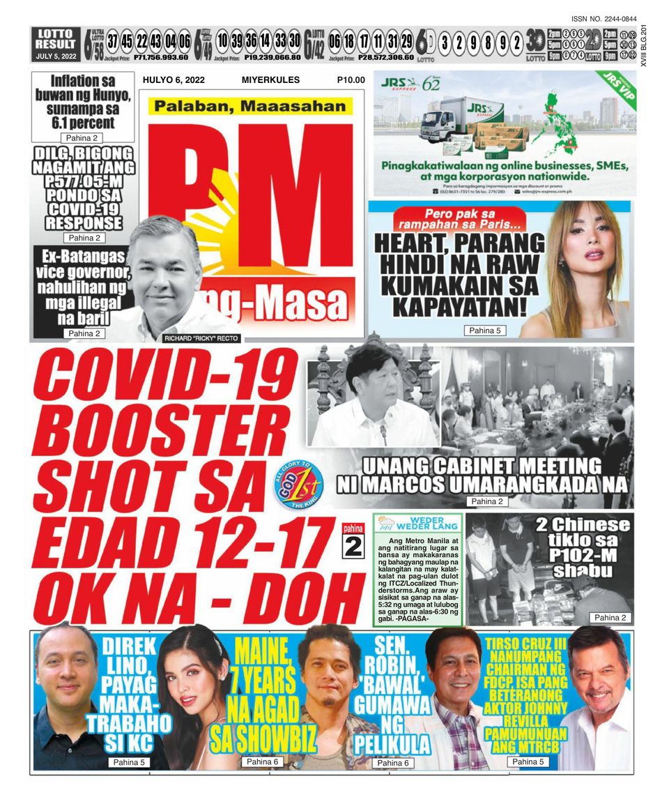 Pang Masa-July 06, 2022 Newspaper - Get your Digital Subscription