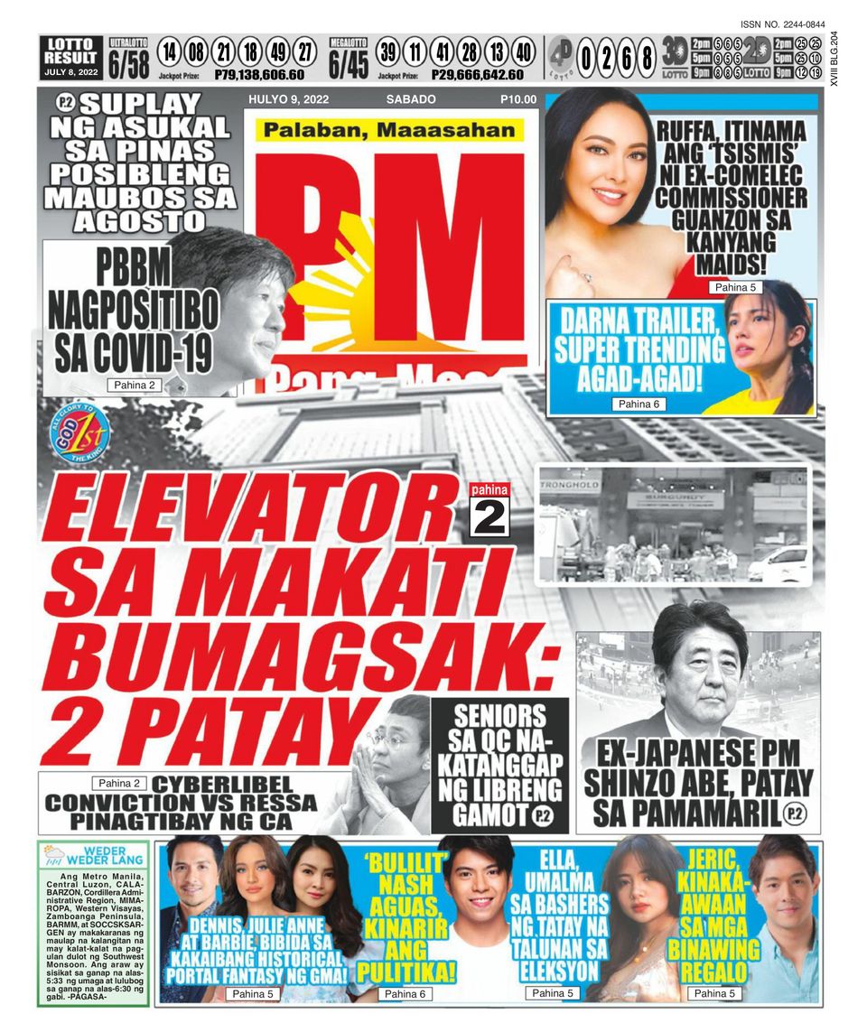 Get digital access to Pang Masa - July 09, 2022 issue | Magzter.com