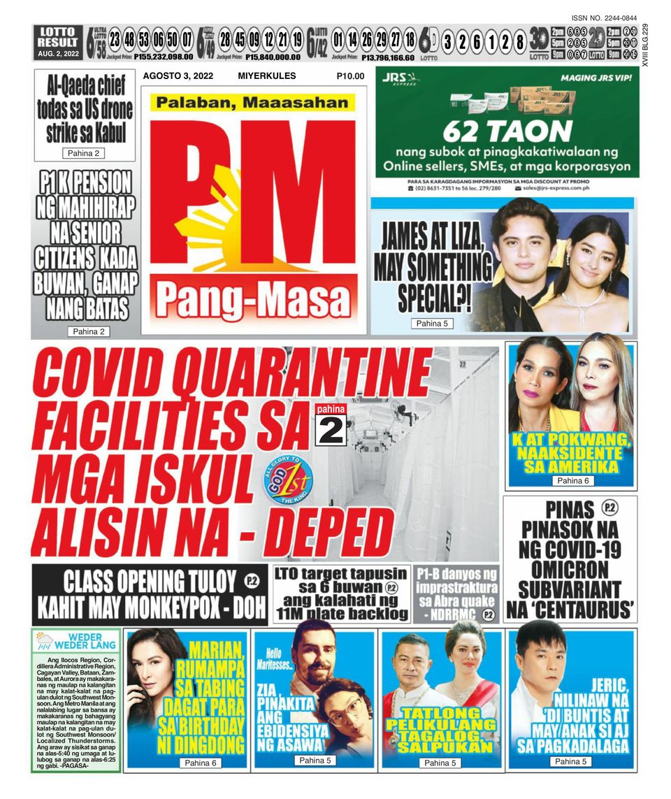 Get digital access to Pang Masa - August 03, 2022 issue | Magzter.com