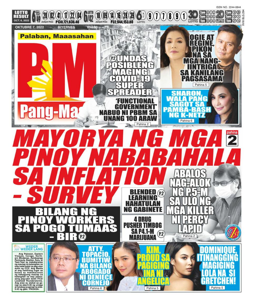Pang Masa-October 07, 2022 Newspaper - Get your Digital Subscription