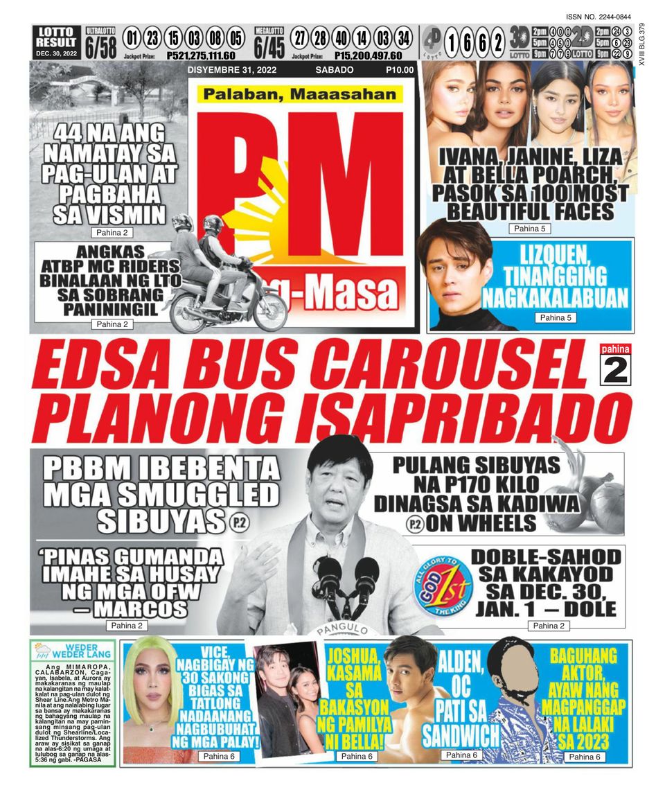 Get digital access to Pang Masa - December 31, 2022 issue | Magzter.com