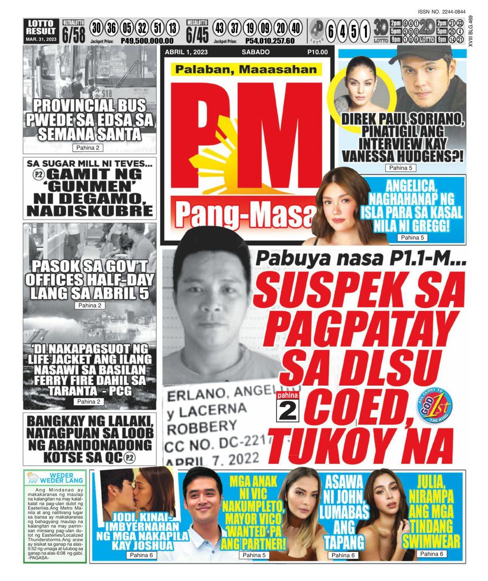 Get digital access to Pang Masa - April 01, 2023 issue | Magzter.com