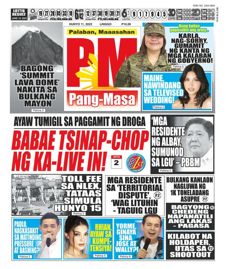 Get digital access to Pang Masa - June 11, 2023 issue | Magzter.com