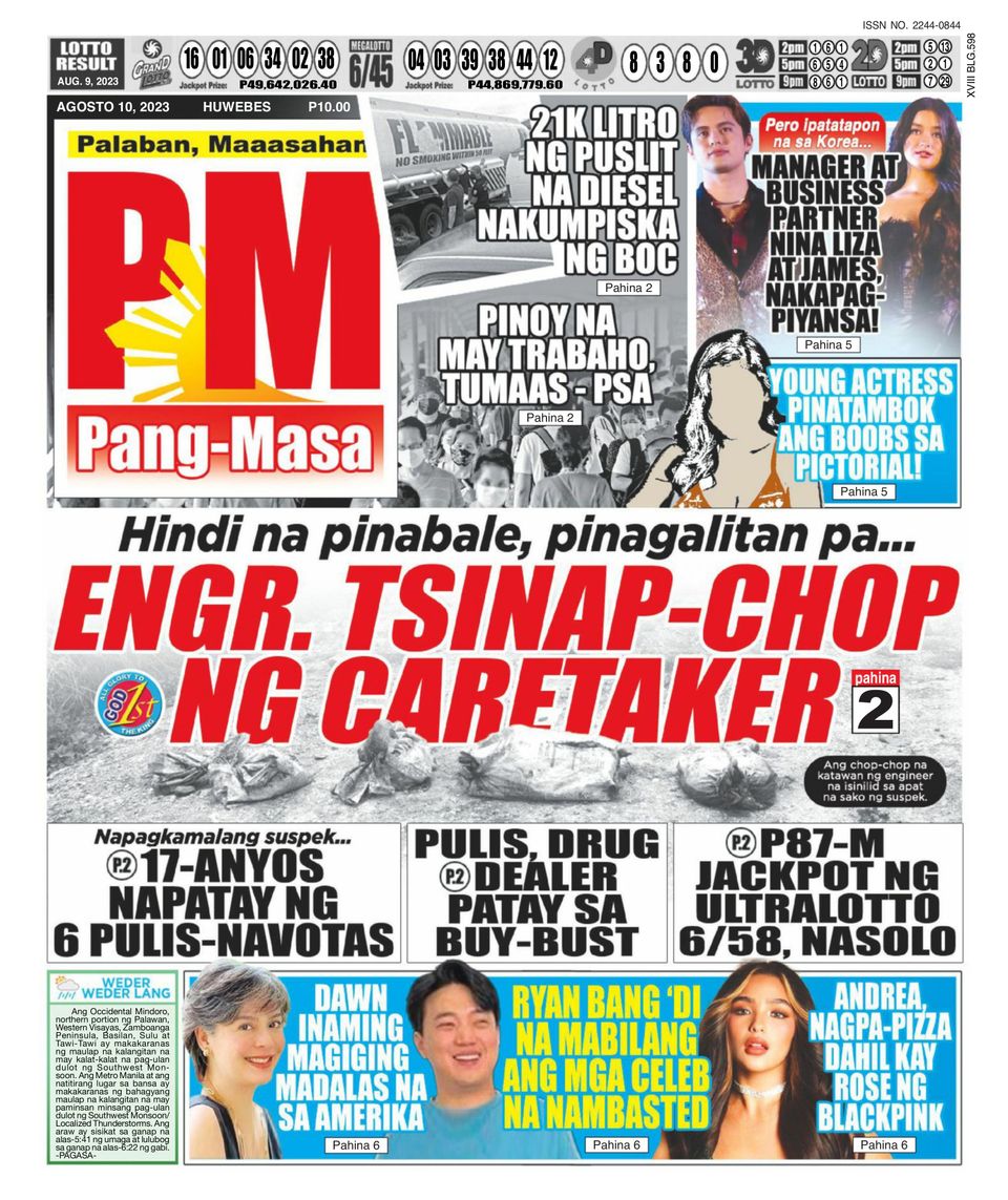 Get digital access to Pang Masa - August 10, 2023 issue | Magzter.com