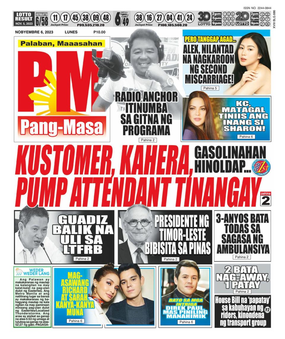 Get digital access to Pang Masa - November 06, 2023 issue | Magzter.com