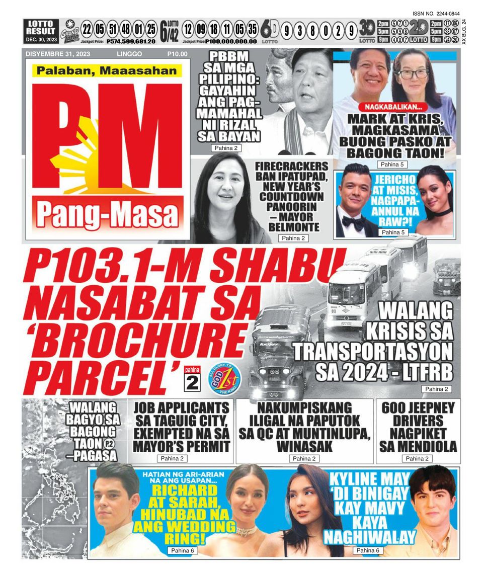 Get digital access to Pang Masa - December 31, 2023 issue | Magzter.com