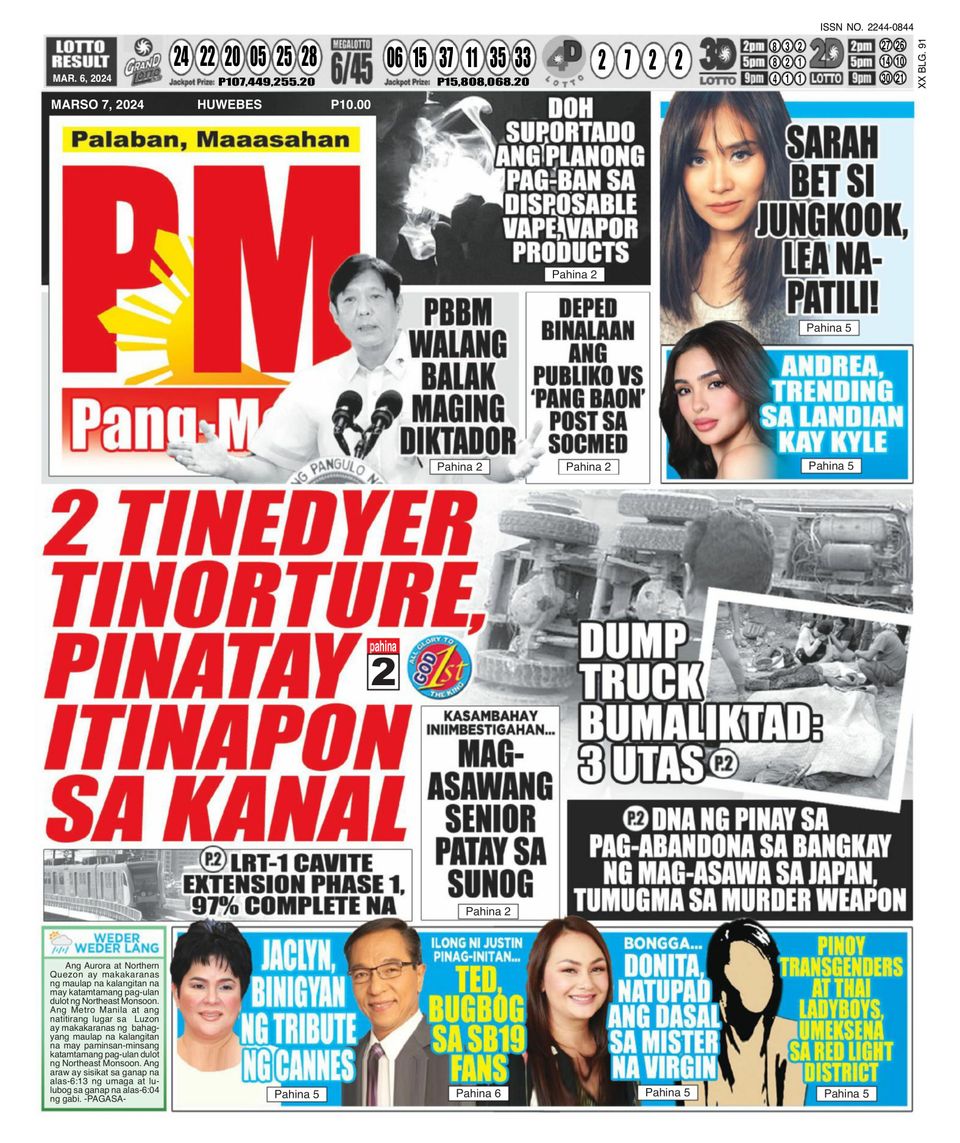 Get digital access to Pang Masa - March 07, 2024 issue | Magzter.com