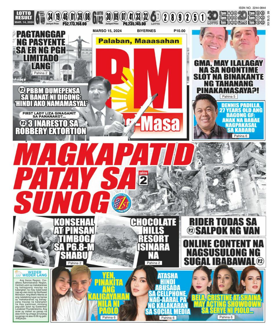 Pang Masa Newspaper - Get your Digital Subscription