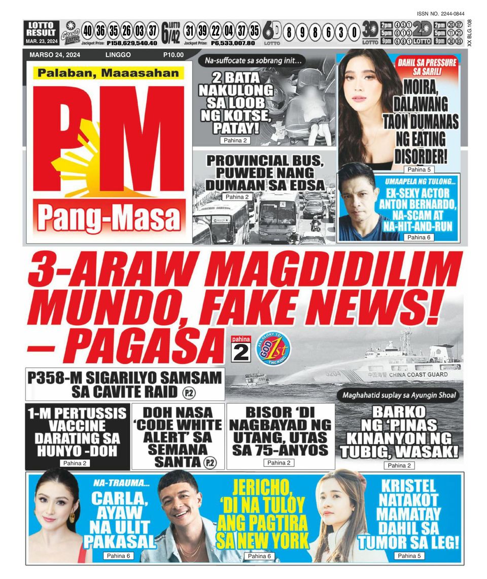 Get digital access to Pang Masa - March 24, 2024 issue | Magzter.com