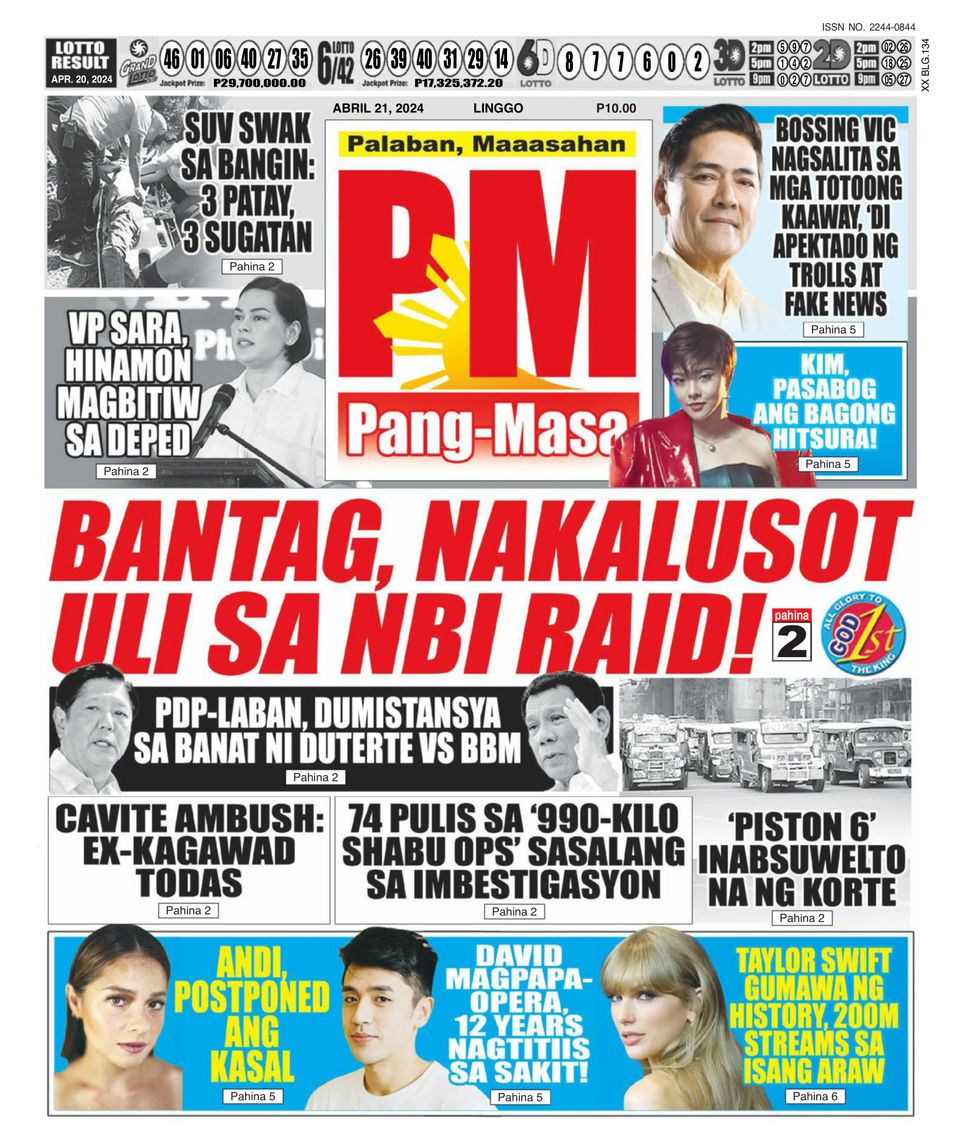 Get digital access to Pang Masa - April 21, 2024 issue | Magzter.com