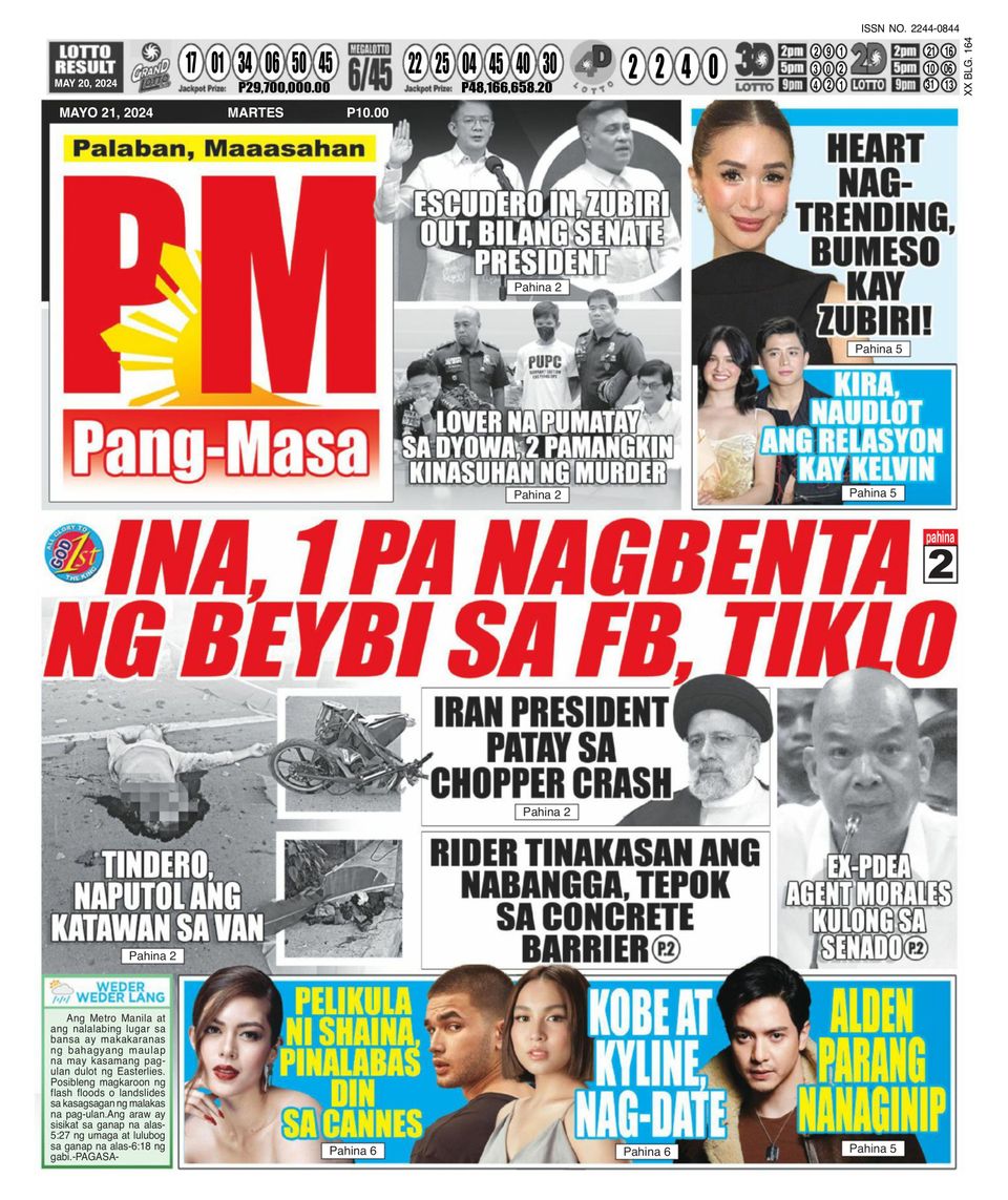 Get digital access to Pang Masa - May 21, 2024 issue | Magzter.com