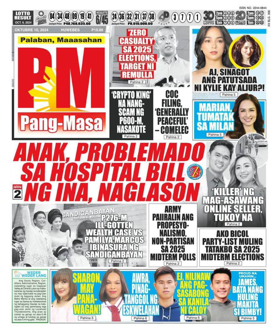 Get digital access to Pang Masa - October 10, 2024 issue | Magzter.com