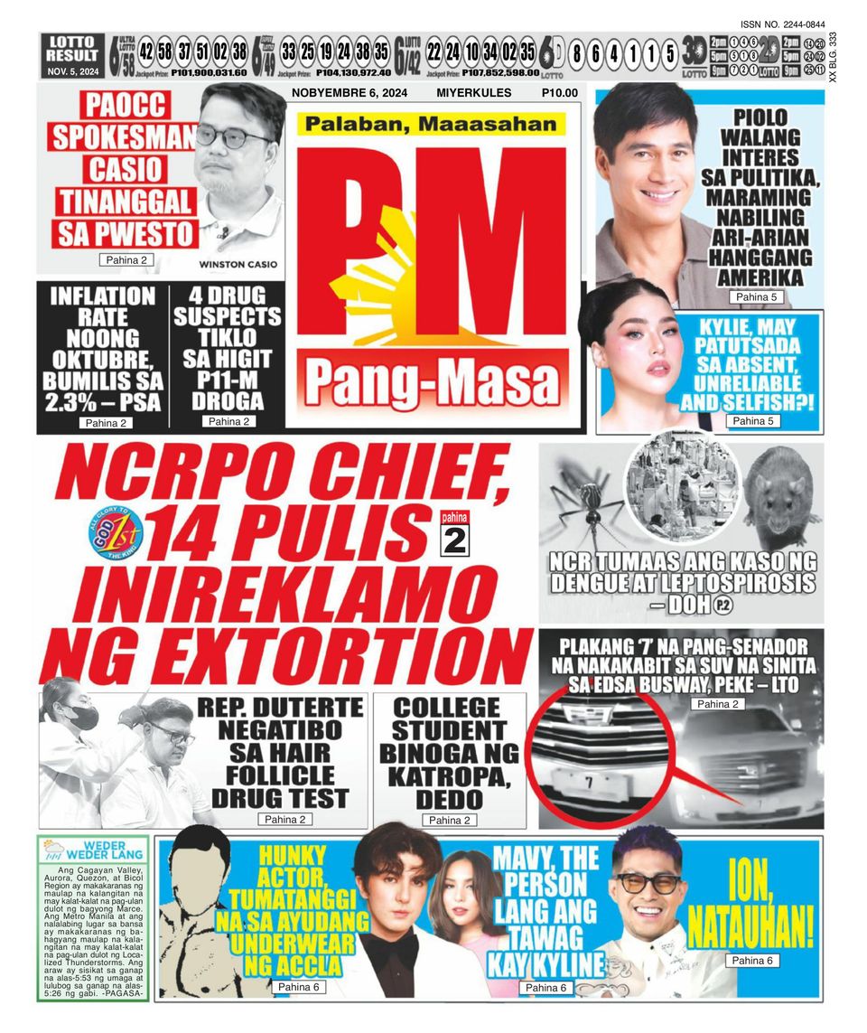 Get digital access to Pang Masa - November 06, 2024 issue | Magzter.com