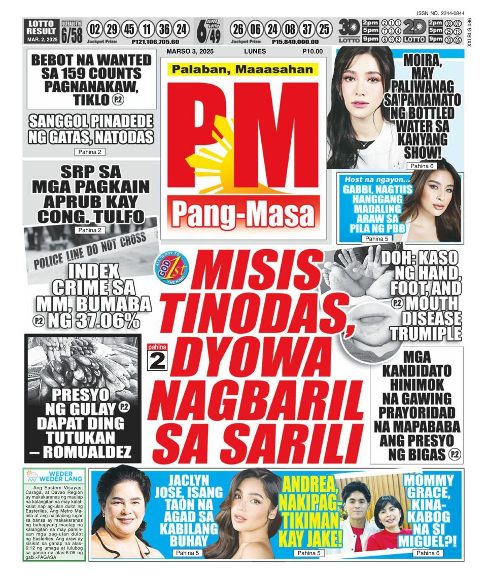 Get digital access to Pang Masa Newspaper | Magzter.com