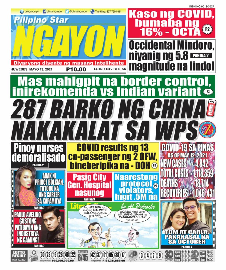 Get digital access to Pilipino Star Ngayon - May 13, 2021 issue ...