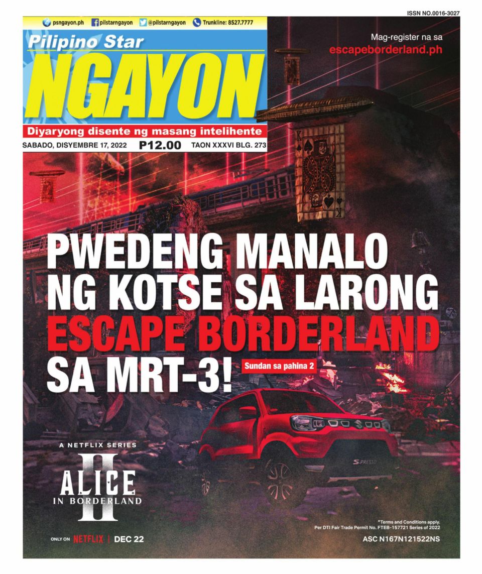 Get digital access to Pilipino Star Ngayon - December 17, 2022 issue ...