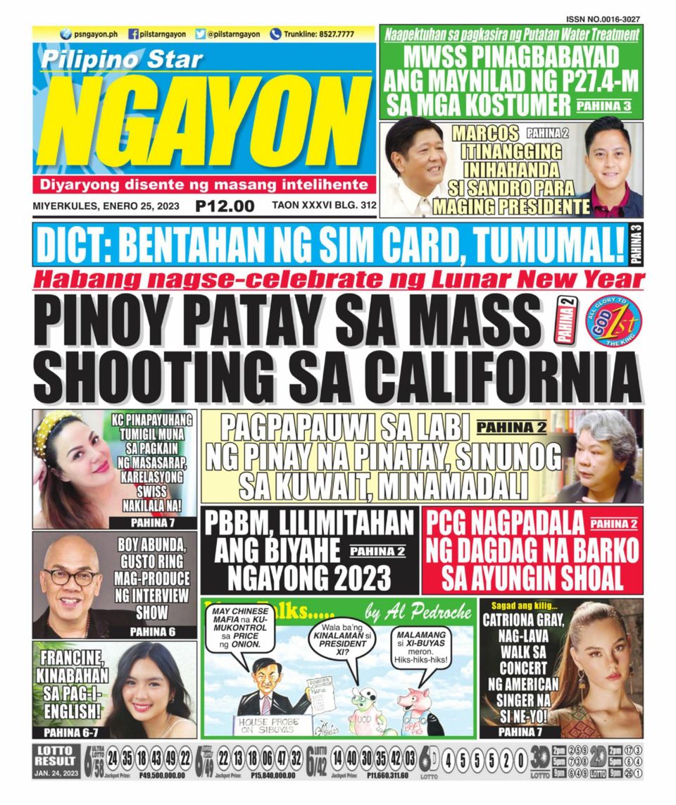 Get digital access to Pilipino Star Ngayon - January 25, 2023 issue | Magzter.com