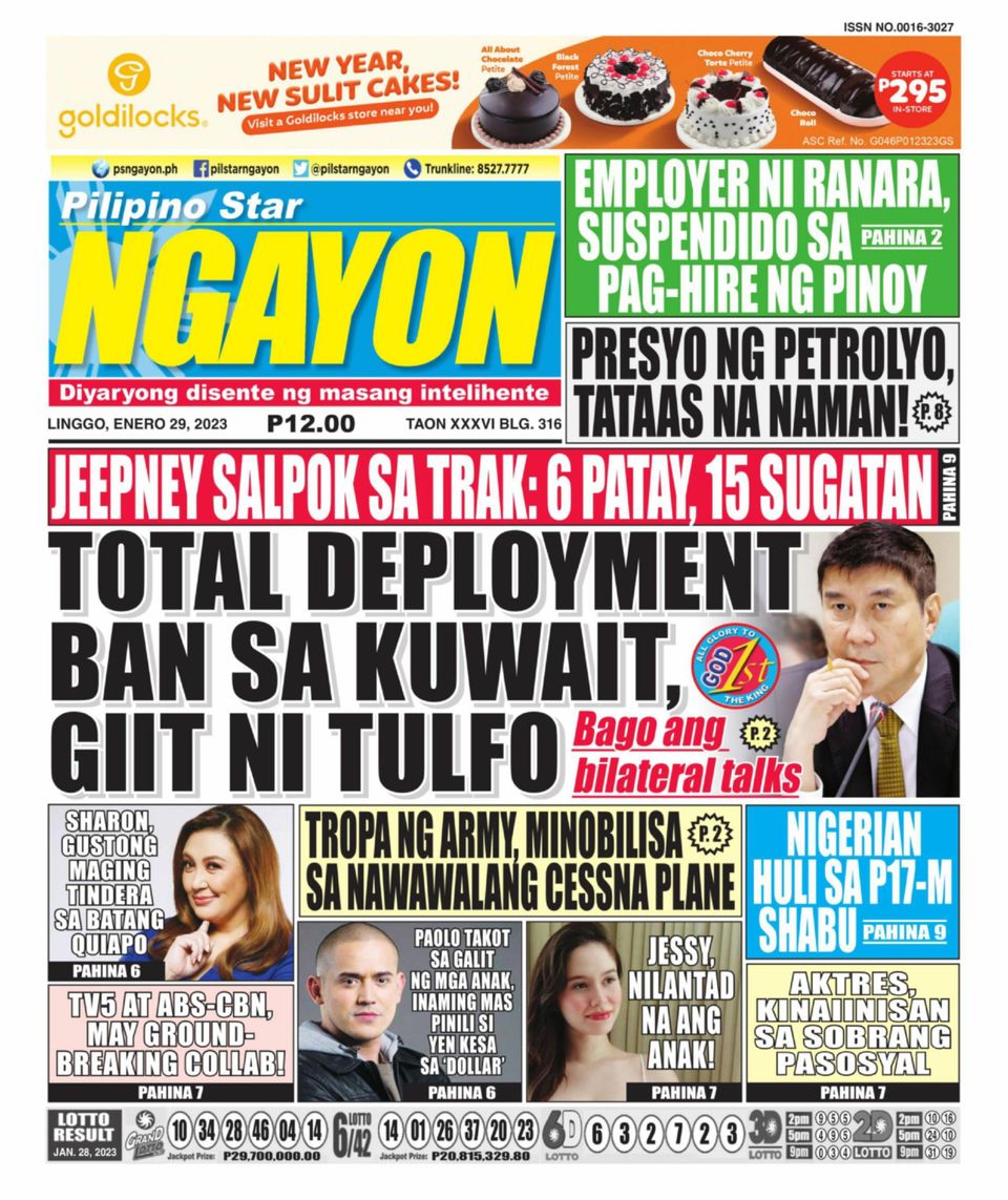 Get digital access to Pilipino Star Ngayon - January 29, 2023 issue | Magzter.com