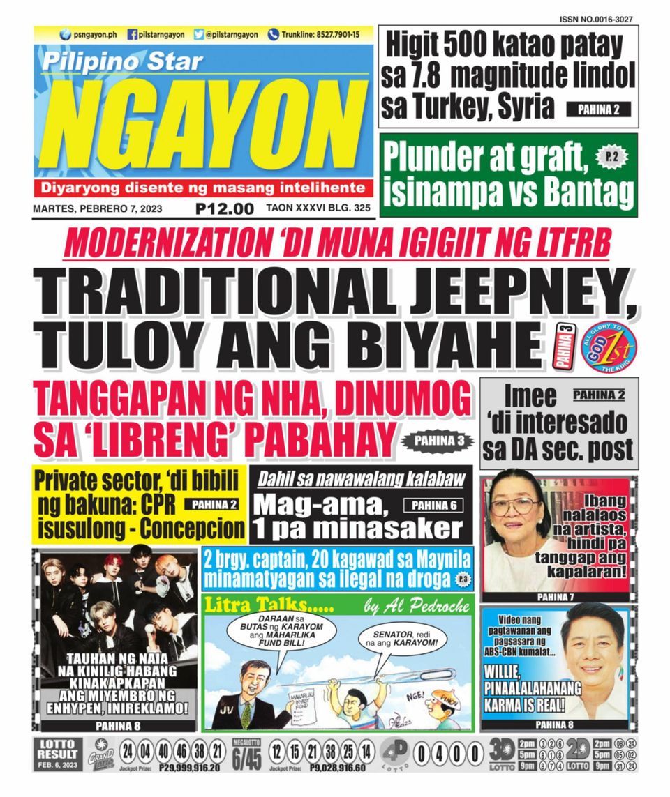 Get digital access to Pilipino Star Ngayon - February 07, 2023 issue ...