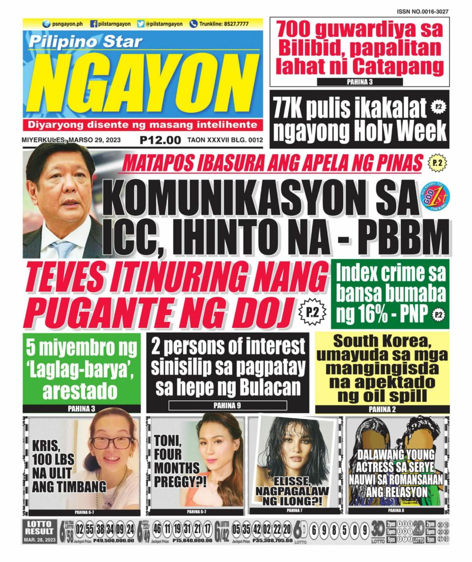 Get digital access to Pilipino Star Ngayon - March 29, 2023 issue ...