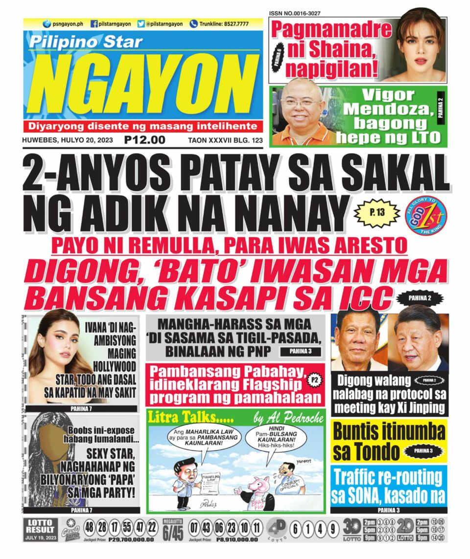 Get digital access to Pilipino Star Ngayon - July 20, 2023 issue ...