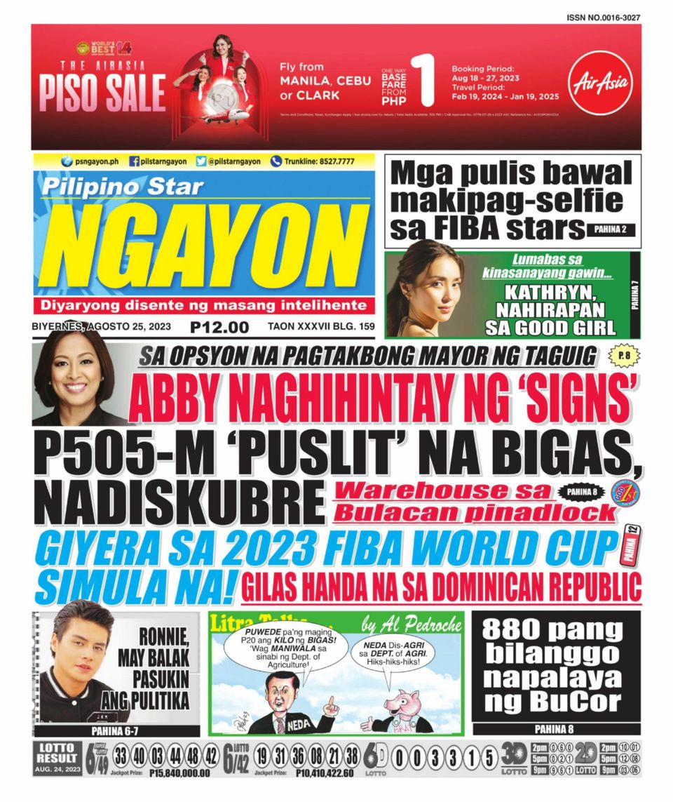Get digital access to Pilipino Star Ngayon - August 25, 2023 issue | Magzter.com
