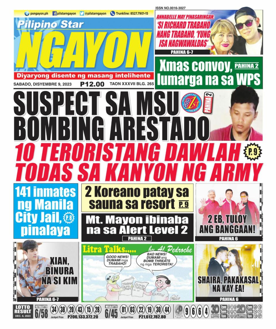 Get digital access to Pilipino Star Ngayon - December 09, 2023 issue ...