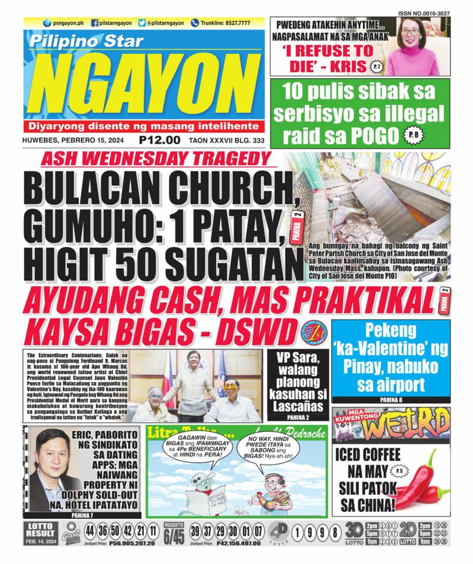 Get digital access to Pilipino Star Ngayon - February 15, 2024 issue | Magzter.com