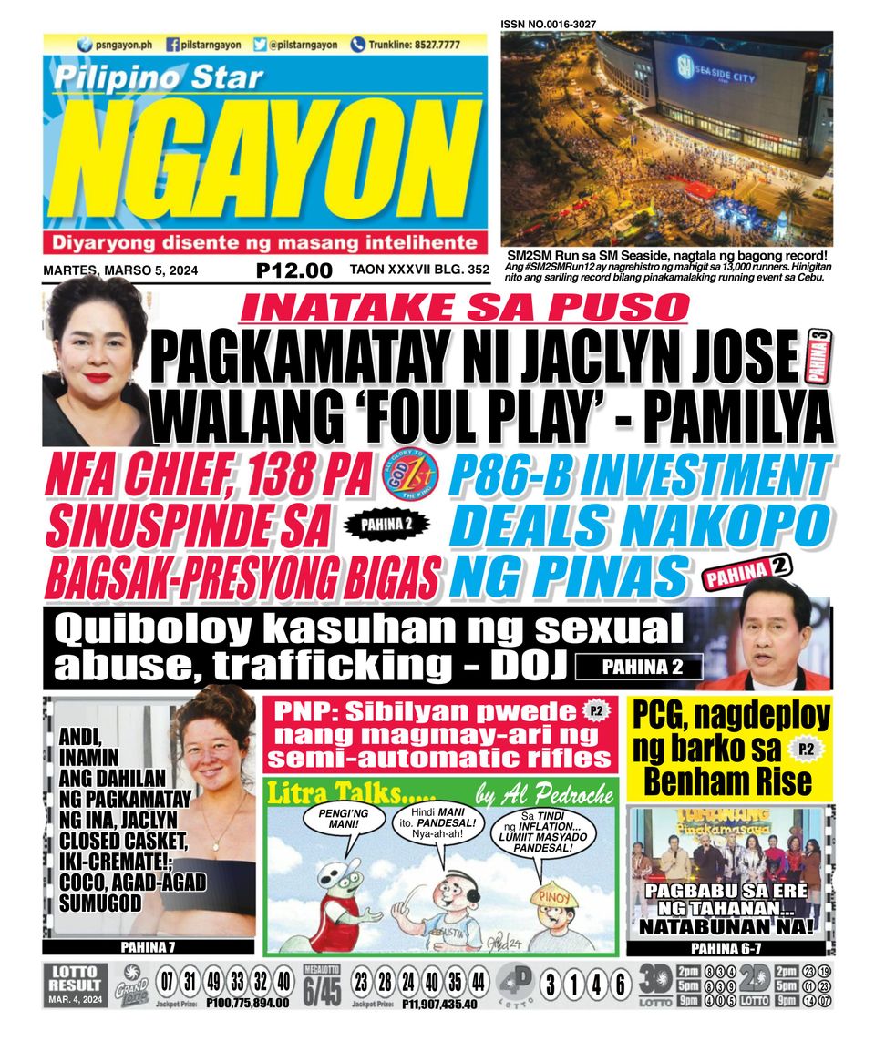 Get digital access to Pilipino Star Ngayon - March 05, 2024 issue ...