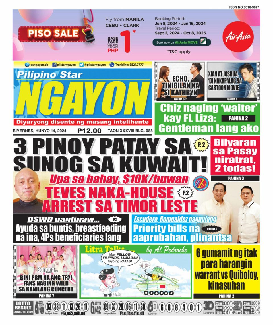 Get digital access to Pilipino Star Ngayon - June 14, 2024 issue | Magzter.com
