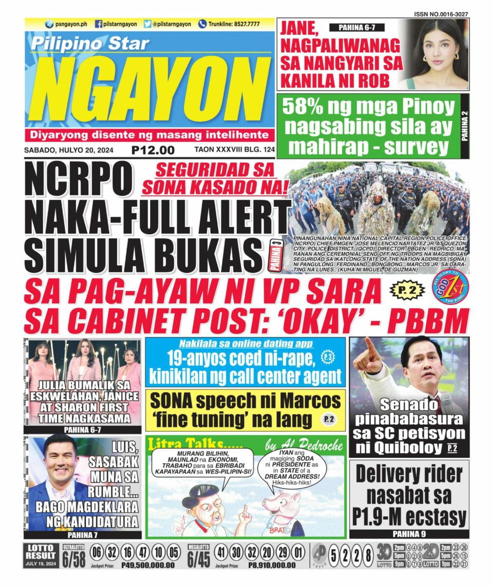 Get digital access to Pilipino Star Ngayon - July 20, 2024 issue | Magzter.com