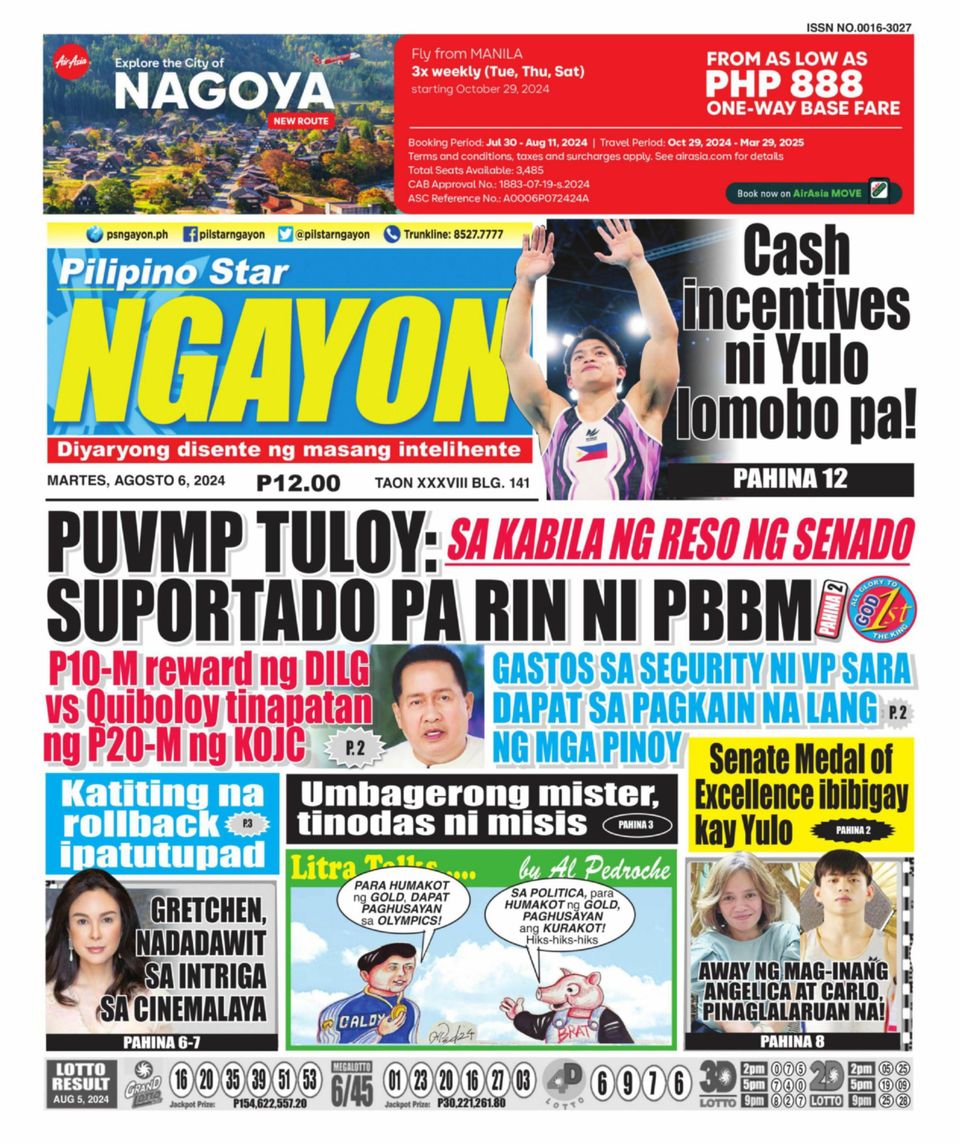 Get digital access to Pilipino Star Ngayon - August 06, 2024 issue | Magzter.com