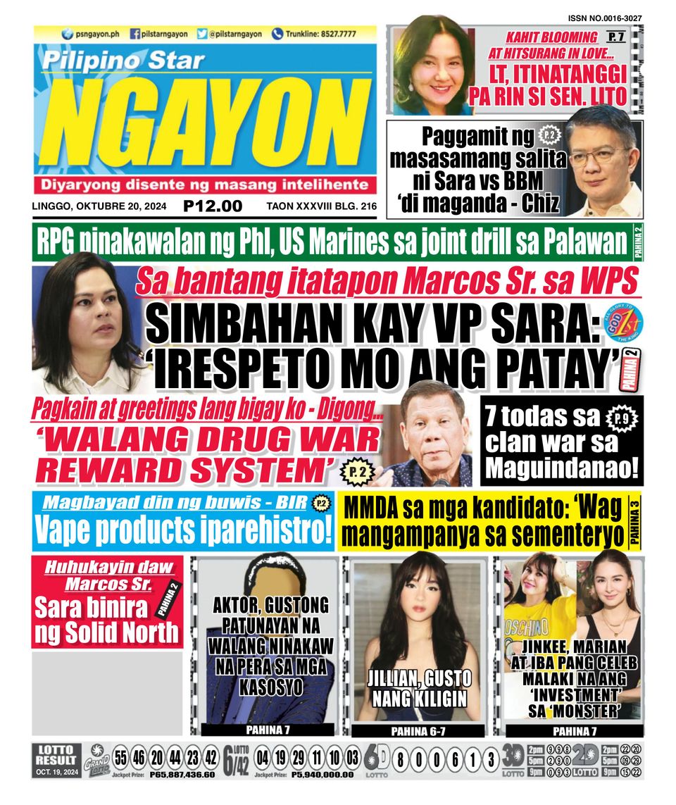 Get digital access to Pilipino Star Ngayon - October 20, 2024 issue | Magzter.com