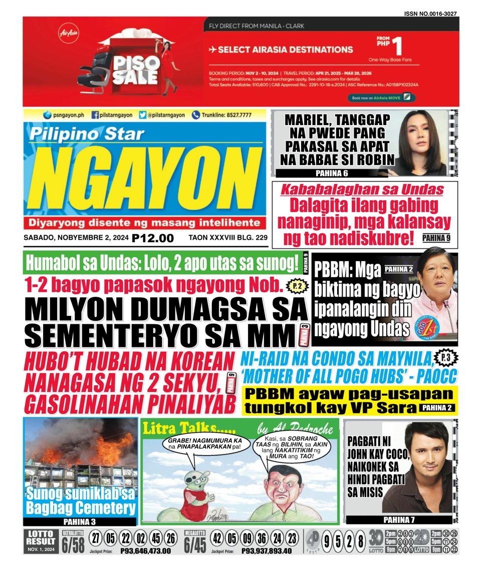 Get digital access to Pilipino Star Ngayon - November 02, 2024 issue ...