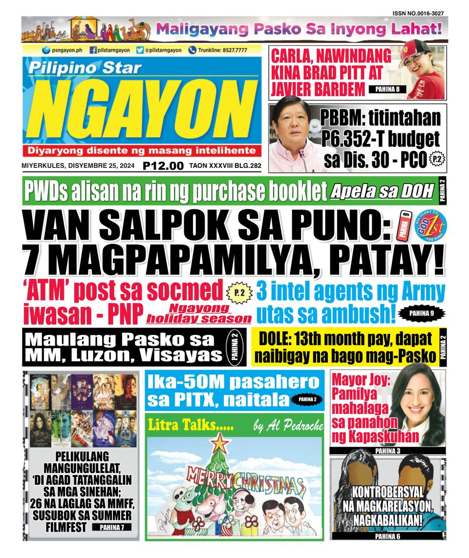 Get digital access to Pilipino Star Ngayon - December 25, 2024 issue | Magzter.com