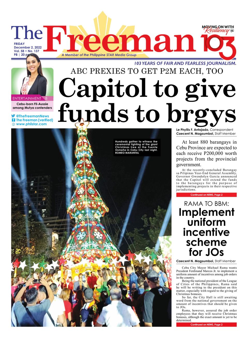 The Freeman-December 02, 2022 Newspaper - Get your Digital Subscription