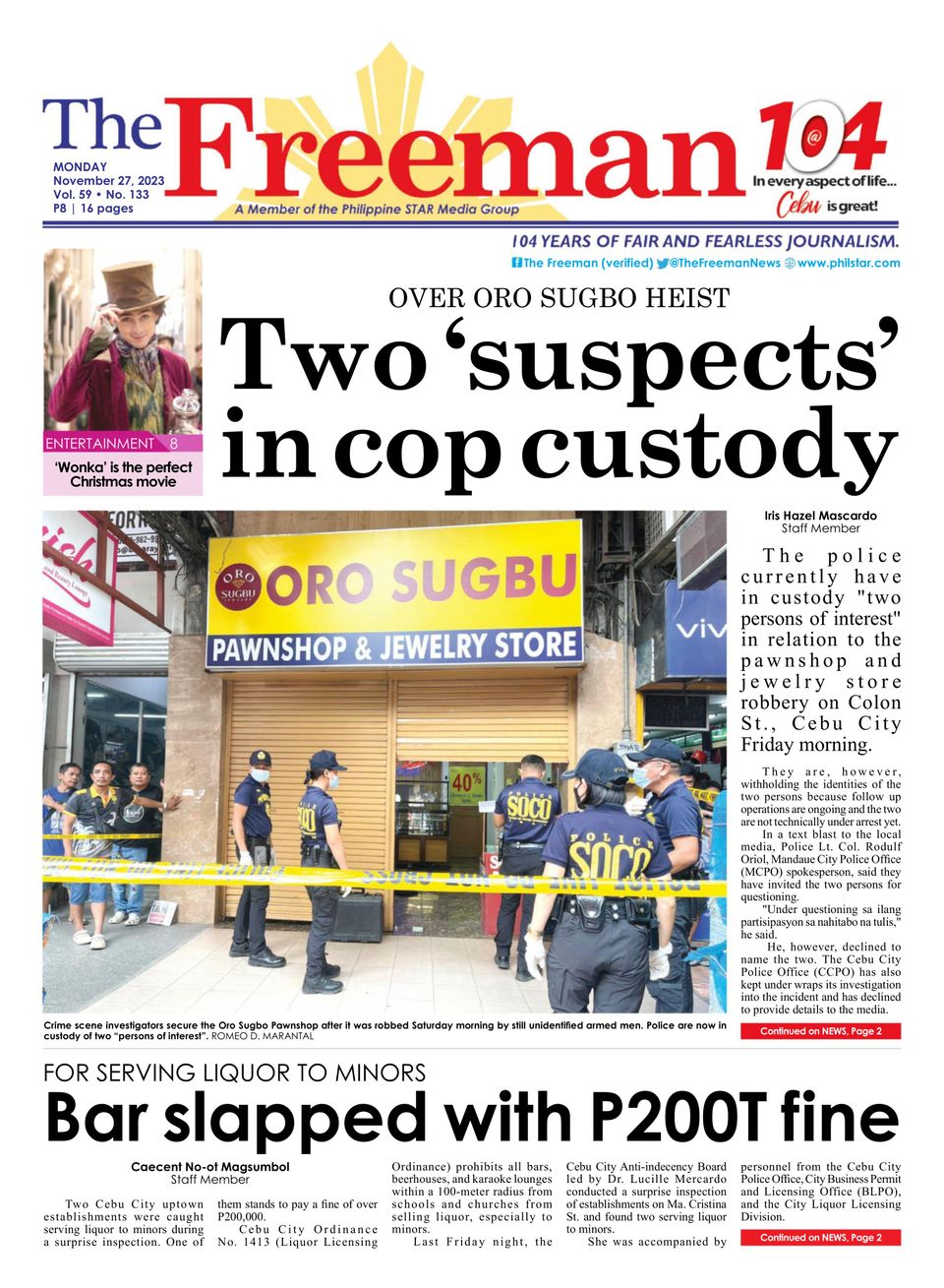 The Freeman-November 27, 2023 Newspaper - Get your Digital Subscription