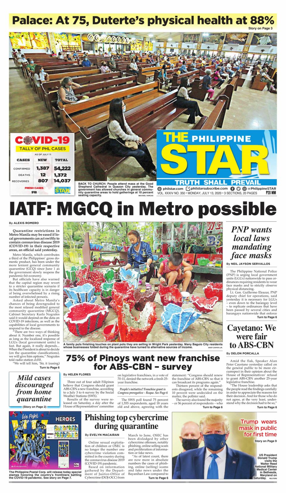 The Philippine Star-July 13, 2020 Newspaper - Get your Digital Subscription