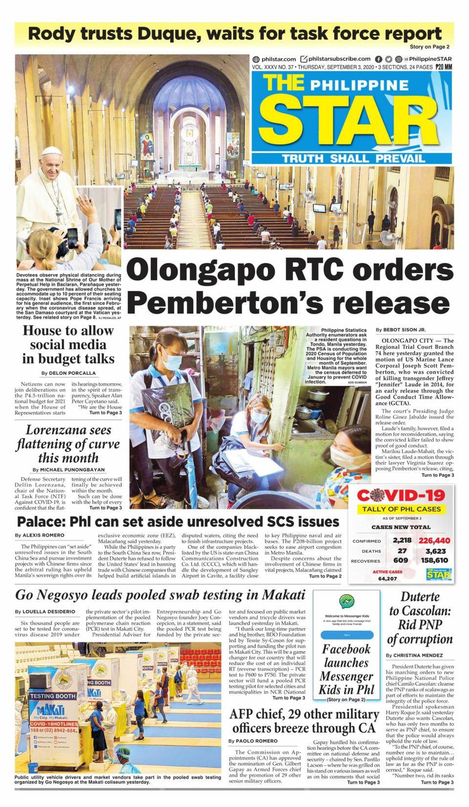 The Philippine Star-September 03, 2020 Newspaper